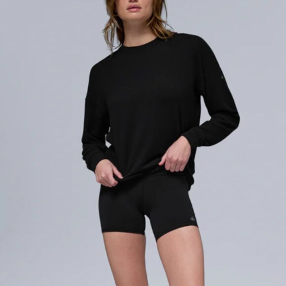 ALO Yoga | Tops | Alo Yoga Soho Pullover Black Xs Nwt | Poshmark